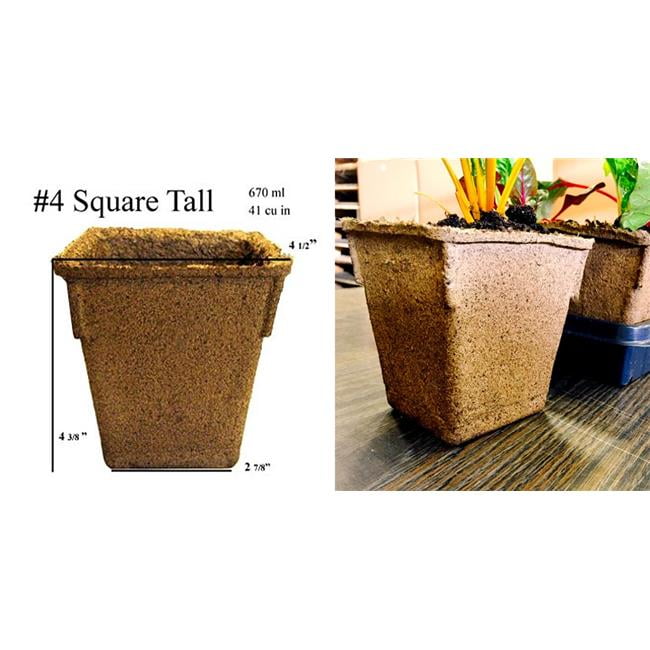 CowPots #4 Square Pot - 48 pots - Walmart.com