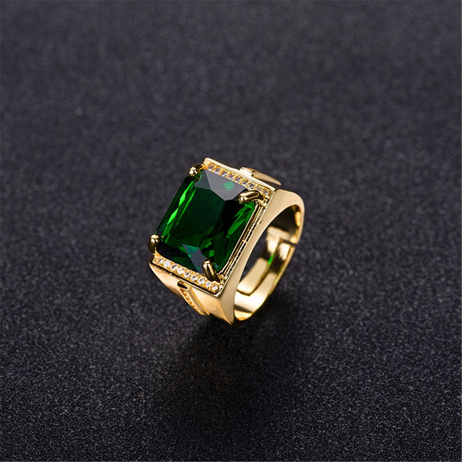 Click here for Dvkptbk The Ring Mens Square Plated Open Jewelry O... prices