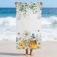 Beach Towel Backpack, Eucalyptus Leaves 2 in 1 Soft Absorbent Beach ...