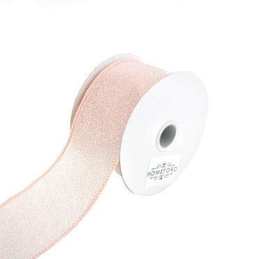Gold-Lined Satin Edge Organza Ribbon, Blush, 1-1/2-Inch, 25-Yard ...