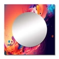 Designart "Explosion of Vibrant Colors II" Modern Pink Large Square ...