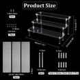 3-Tier Assembled Transparent Acrylic Organizer Display Risers for ...