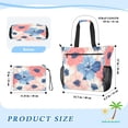 Beach Tote Bag with Waterproof Wet Pocket & Detachable Pouch for Pool ...