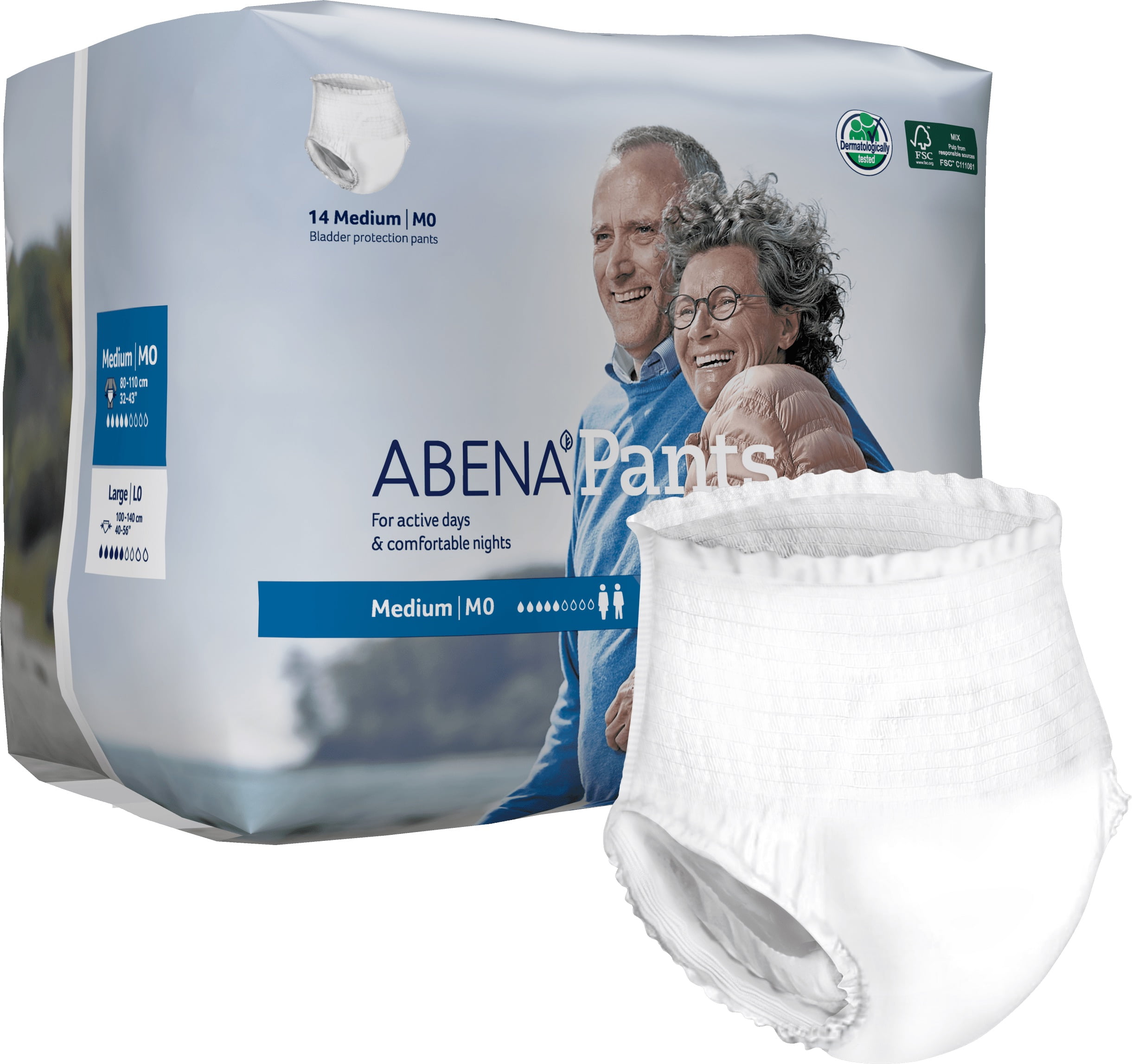 Abena Pants Premium Incontinence Underwear, M0, 14 Count - Walmart.com