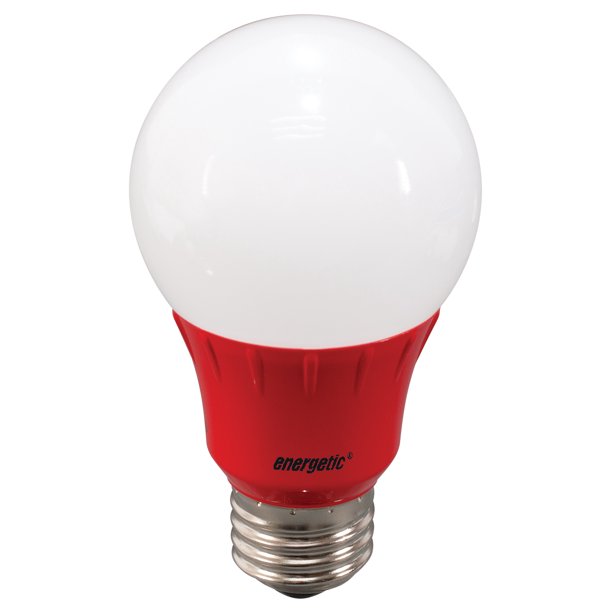 Energetic LED Color Light Bulbs, 3W (40W Equivalent), Red, A19 Shape ...