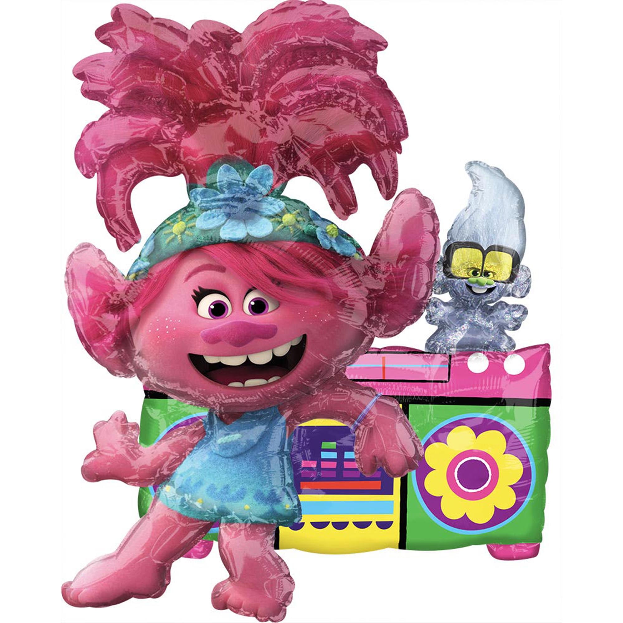 Trolls Centerpiece Balloon Inflate with Air 23" Tall - Walmart.com
