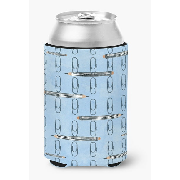 Watercolor Organized Paper Clips Blue Can or Bottle Hugger - Walmart.com