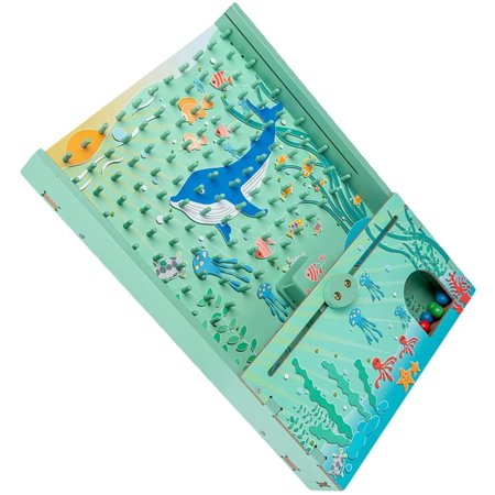 HTCM Kids Wood Ball Catcher Game Mini Ball Falling Catching Board ...