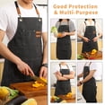 Beige Canvas Cross-Back Chef Apron for Home and Commercial Kitchen Use ...