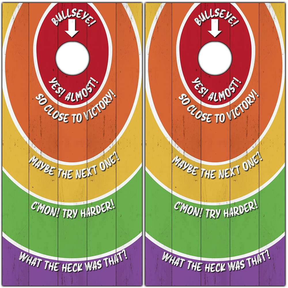 Cornhole Wraps for Boards Vinyl Decals (Set of 2) Challenge Circles ...