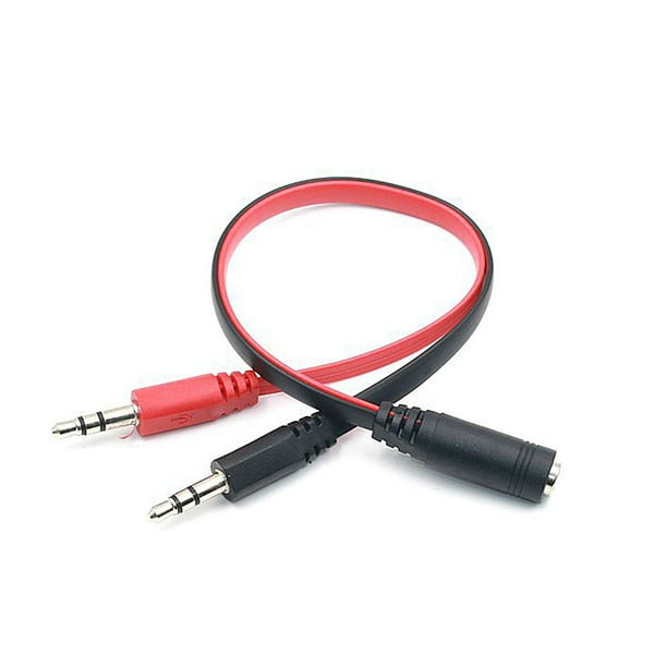 Female To Dual Male Mic Splitter 3.5mm Female To Dual Male Headphone ...