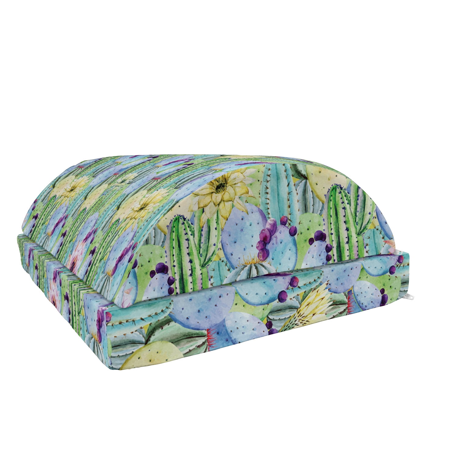 Cactus Foot Rest, Types of Cactus Plant Pattern with Flowers and Buds ...