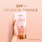 Coppertone Glow + Tan Sunblock, SPF 45 Suntan Lotion with Gradual Self ...