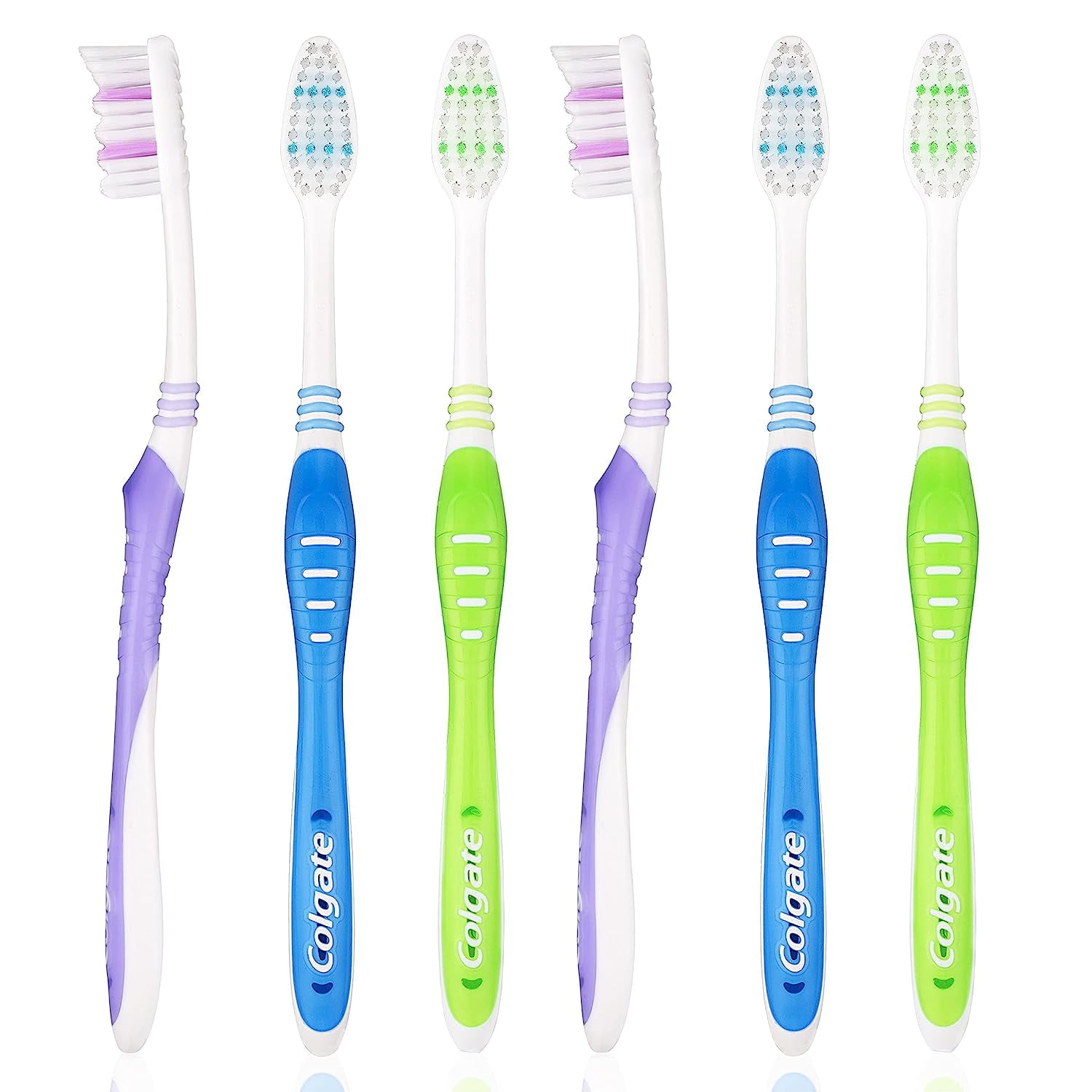 6-12 Pack Colgate Super Flexi Manual Toothbrush with Tongue Cleaner ...