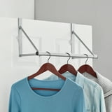 Mainstays Over-The-Door Metal Hanging Organizer Rod for Closet, Silver ...