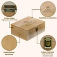 1 Pc Wooden Memory Keepsake Box In Loving Memory Box with Hinged Lid ...
