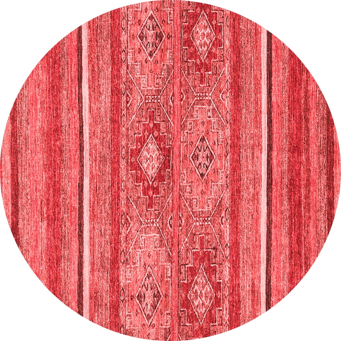 Ahgly Company Indoor Round Abstract Red Modern Area Rugs, 5' Round ...