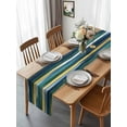 Burlap Table Runner 70 Inches Long, Abstract Color Splicing Ombre Art ...