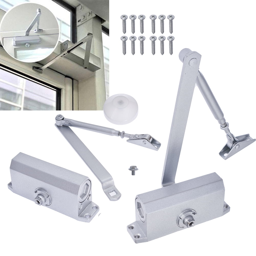 EPOTOOR 2x Aluminum Door Closer 25-45KG Two Independent Valves Control ...
