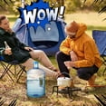 2 Pieces 3 Gallon Round Plastic Water Jug with Handle and Screw Cap ...