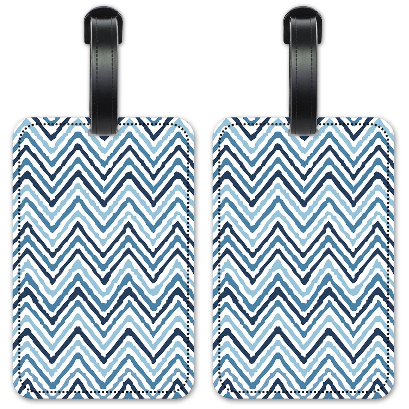 Blue Waves - Luggage ID Tags / Suitcase Identification Cards - Set of 2 ...