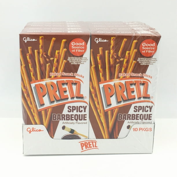 Glico Baked Snack Sticks Pretz Spicy Barbeque Flavored 31gx10 - Walmart.com