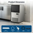 Ecojoy Commercial Ice Maker, 100Lbs/24H Under Counter Ice Machine ...