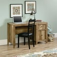 Pemberly Row Rustic Wood Computer Desk with Drawers in Craftsman Oak ...