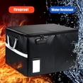 Fireproof Document Box with Lock, Portable Fireproof File Organizer ...