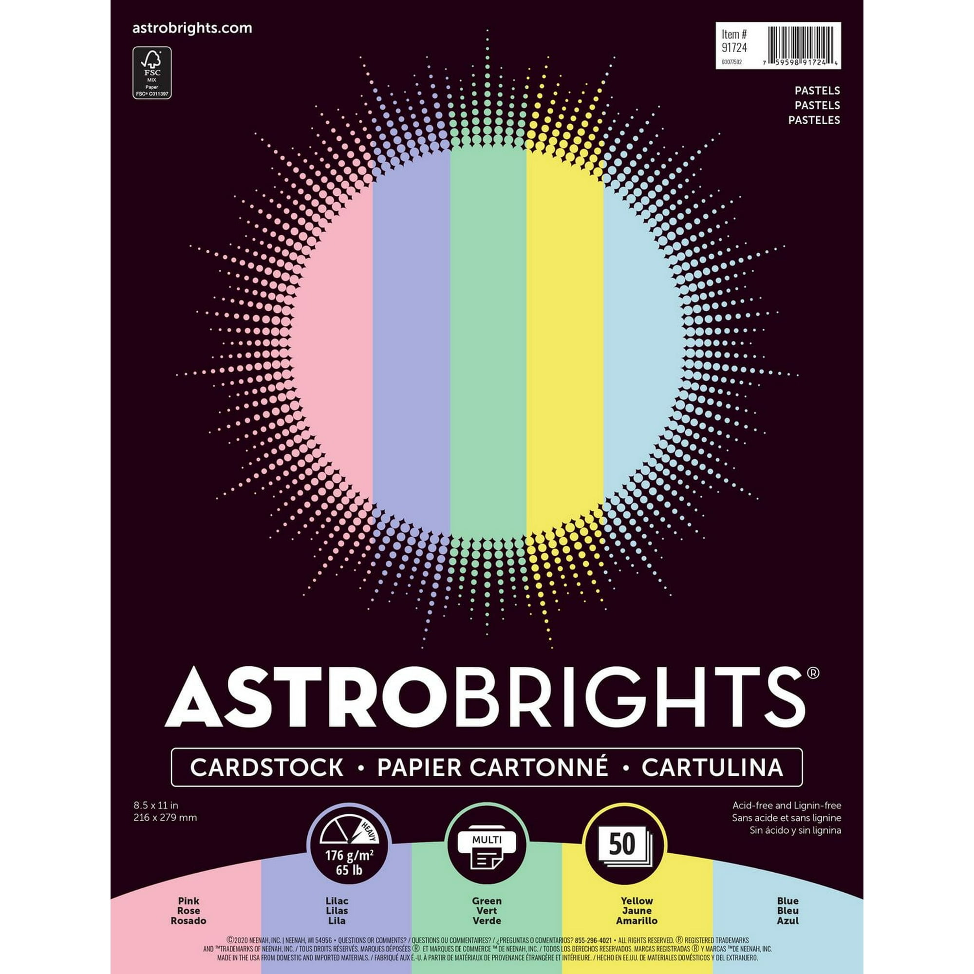 Click here for Astrobrights Pastel 5-Colour Assorted Cardstock prices