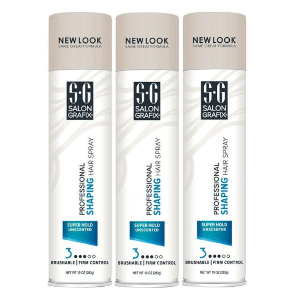 3 Pack Salon Grafix Unscented Shaping Hair Spray, 10oz each - Walmart.com