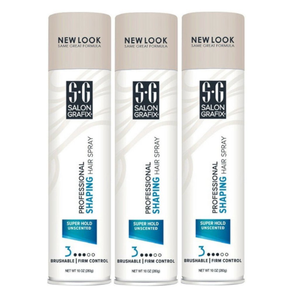 3 Pack Salon Grafix Unscented Shaping Hair Spray, 10oz each - Walmart ...