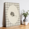 Canvas Wall Art Field Mouse Canvas Art Print Gray Plaid Modern Funny ...