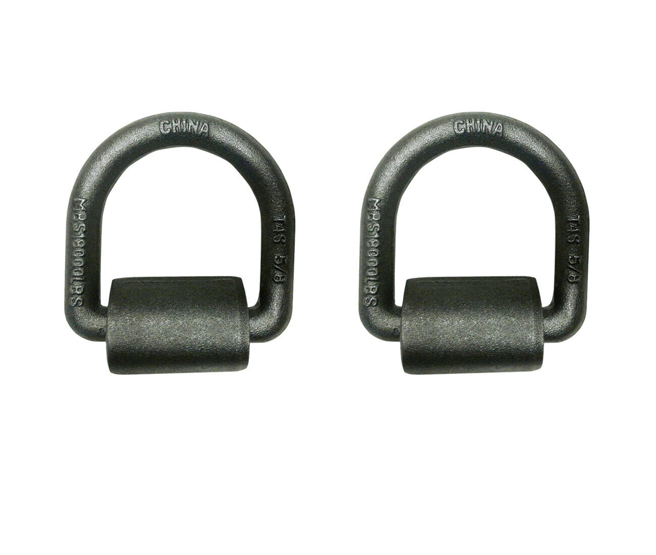 Mega Cargo Control 2 Pack Heavy Duty 5/8" Weld-On D Ring for Flatbed ...