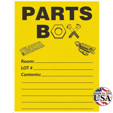 Tag-A-Room Basement Color Coded Moving Labels (50 Count), Moving ...
