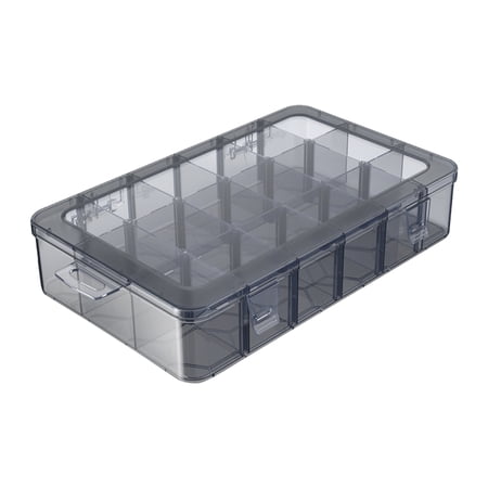Tool Organizer Portable Transparent Crafts Separete Grids Storage Case ...