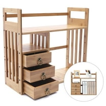 Versatile Wooden Desk Organizer for Office & Home, Vertical Large Shelf ...