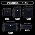 40Pcs 5 Styles Transparent Plastic Envelopes Folders Document File ...