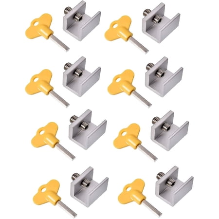 Window Locks, 8 Pack Aluminum Sliding Window Locks, Adjustable Frame ...