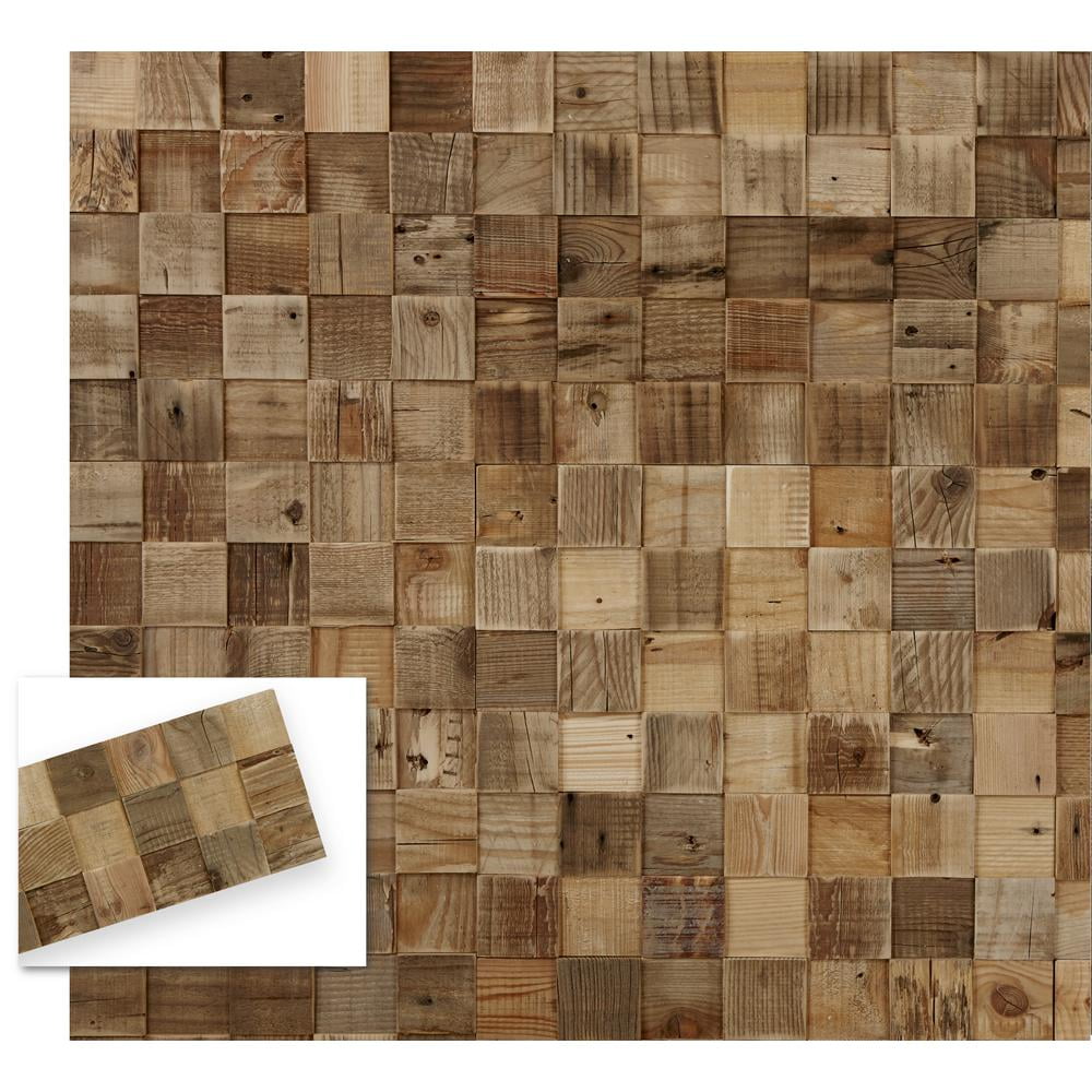 PANEL WALL SOLID WOOD 8.2SQFT - Walmart.com