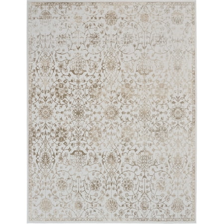 Nourison Vintage Décor 8' x 10' Gold White French Country Area Rug ...