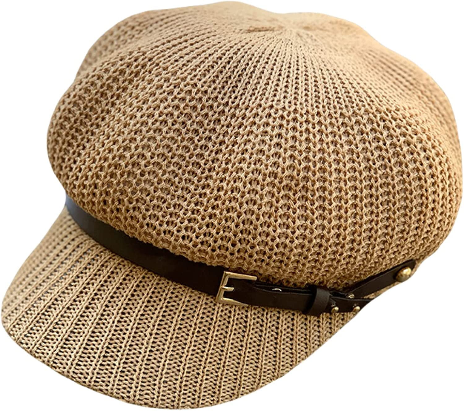 CoCopeaunts Newsboy Cap Summer Women Knit Mesh Breathable Baker Boy ...