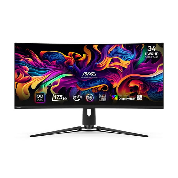"MSI MPG QD-OLED 49"" Curved 144Hz UltraWide Gaming Monitor with ...