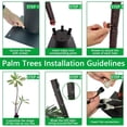 7 ft Lighted Artificial Palm Tree with Three Trunks 242 LED Lights ...
