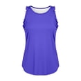 Rhuody Womens Summer Tank Tops Wide Strap Round Neck Lightweight Solid ...