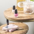 Linon Carter Metal and Wood Four Tiered Side Table with Wheels in Gold ...