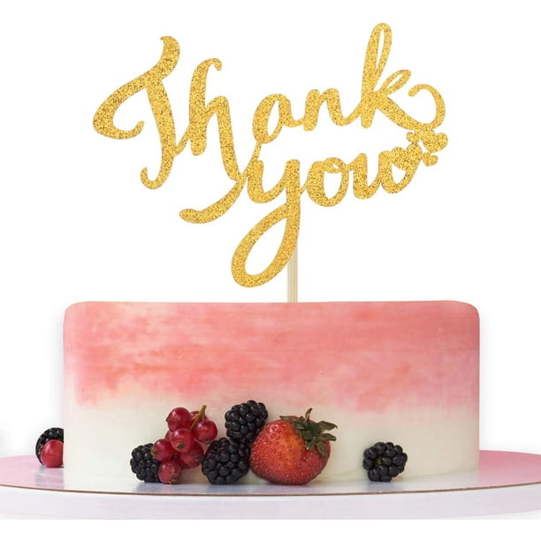 Gold Glitter Thank You Cake Topper,Thank You for All That You Do ...