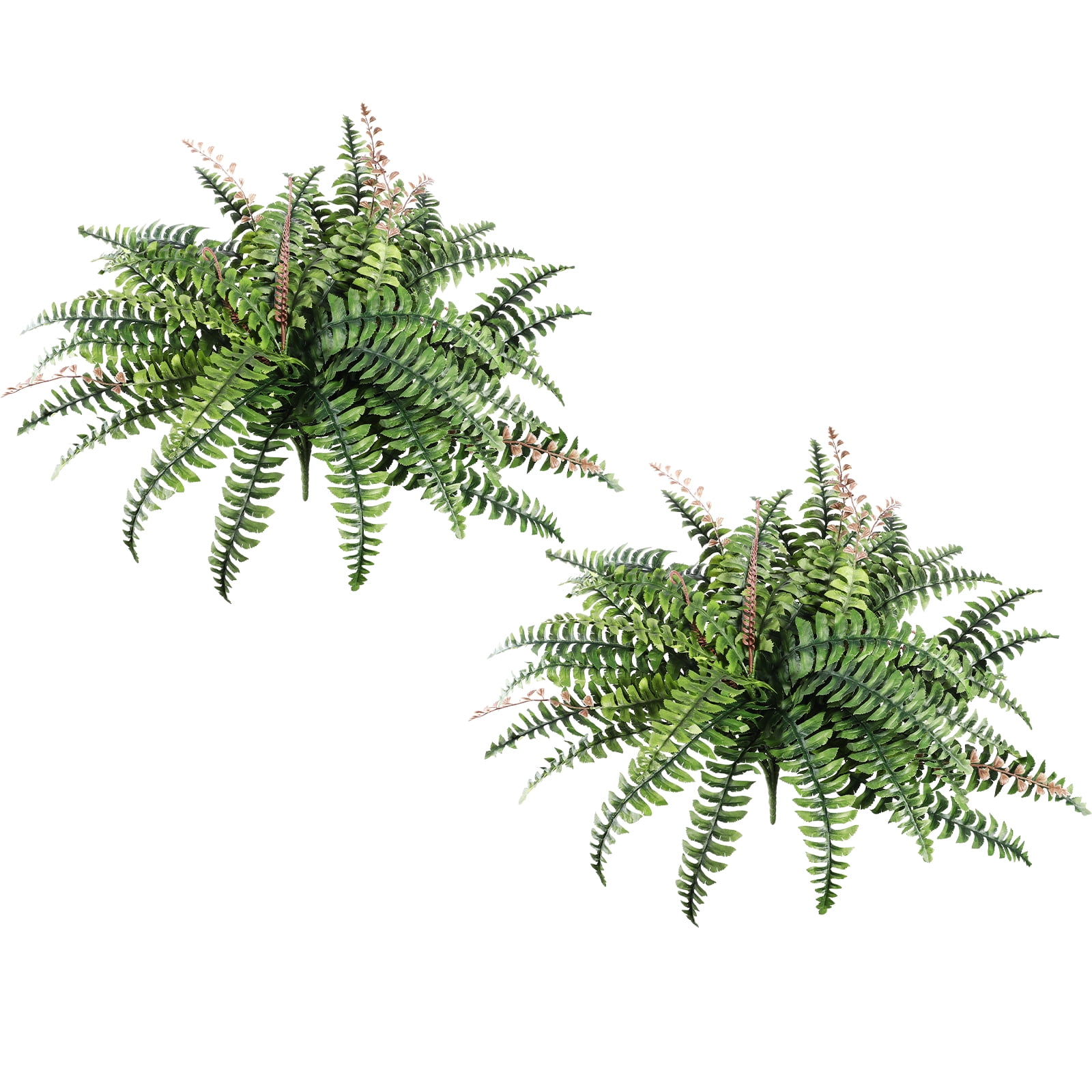 Poetree Artificial Ferns for Outdoors, Set of 2 Large Fake Ferns Faux ...
