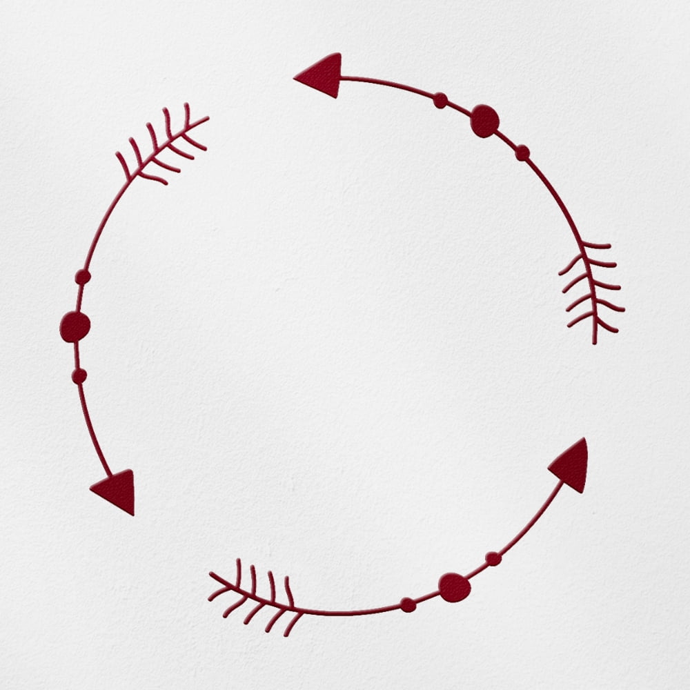 Transparent Decal Stickers Of Arrows Frames (Burgundy) Premium ...