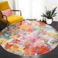 SAFAVIEH Lillian Duncan Abstract Floral Area Rug, Blue/Orange, 4' x 6 ...